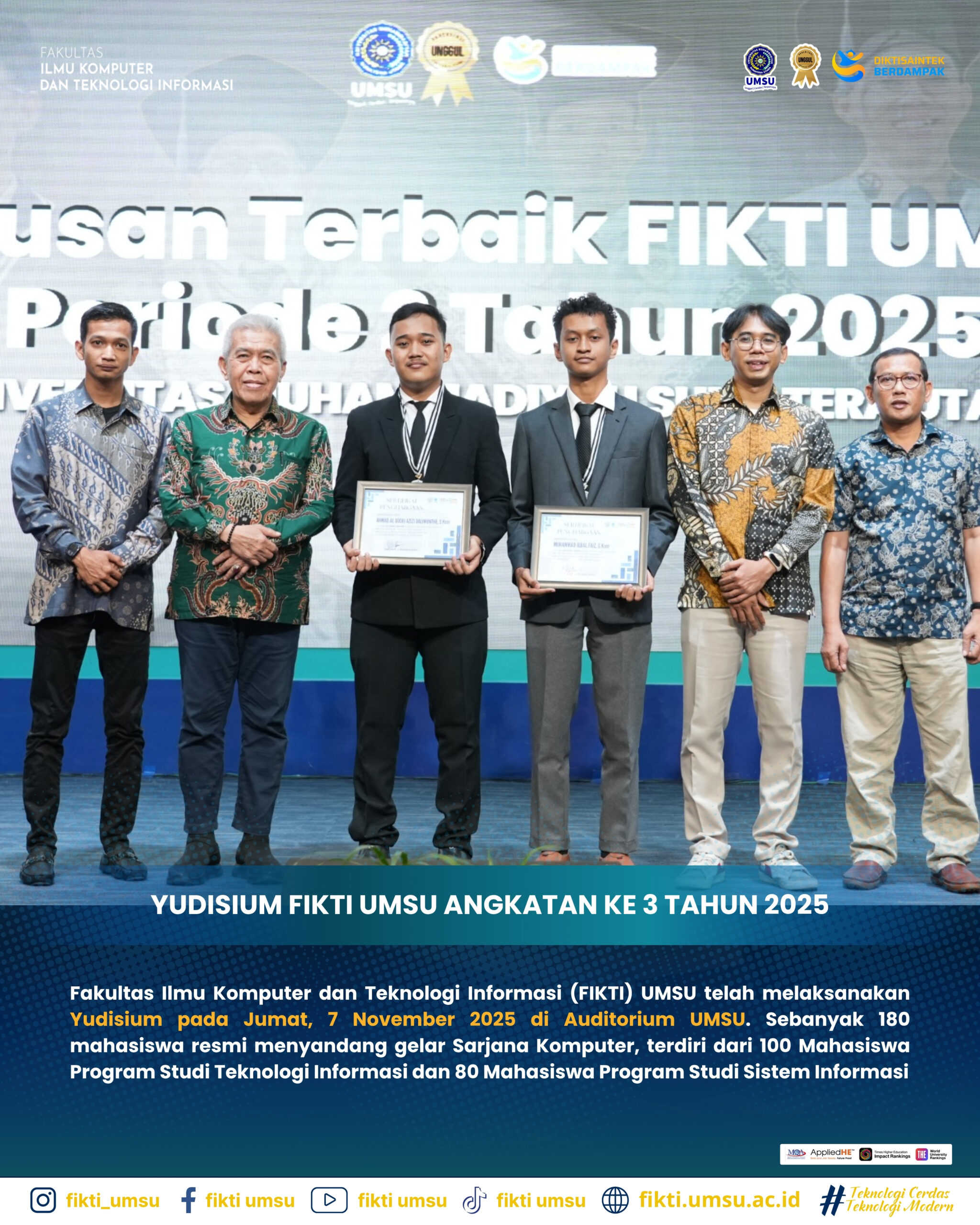 Yudisium FIKTI UMSU Angkatan ke-3 Tahun 2025 - FIKTI